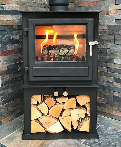 Clock Blithfield Log Store - Yorkshire Stoves & Fireplaces