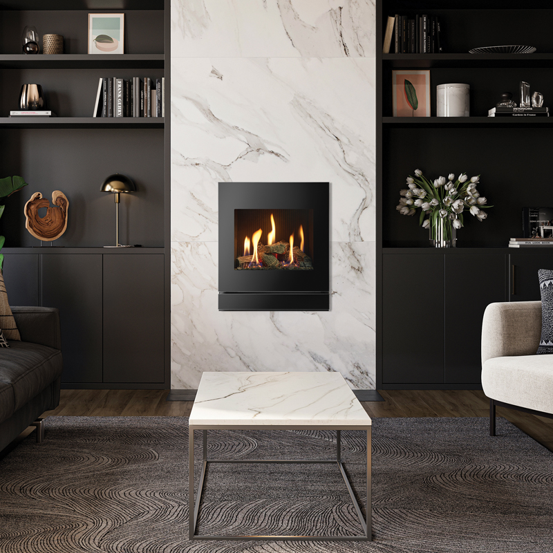 Gazco Logic HE Designio 2 Steel - Yorkshire Stoves & Fireplaces
