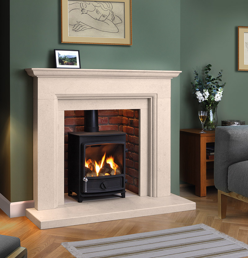 Windsor Charmot Limestone Surround - Yorkshire Stoves & Fireplaces